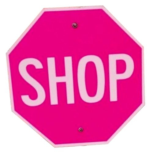 Pink Stop Sticker by prettylittlething for iOS & Android | GIPHY
