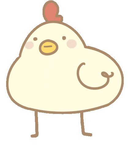 Excited Chicken Sticker by KdeeStix for iOS & Android | GIPHY