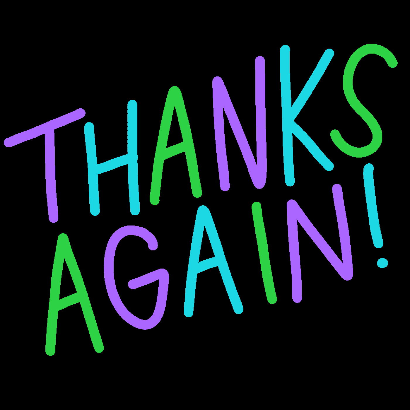 cheers, thank you, ty, thx, printmeggin, thank you so much, meganmotown ...