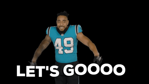 Happy Lets Go GIF by Carolina Panthers - Find & Share on GIPHY