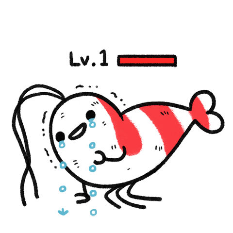 Sad Bee Shrimp Sticker by pikaole for iOS & Android | GIPHY