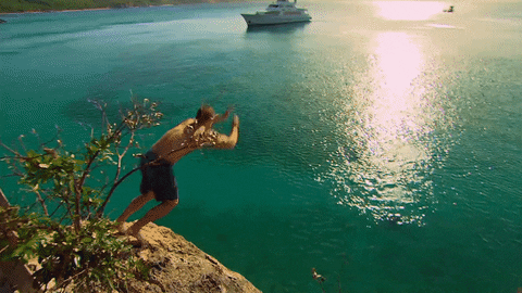 Jump Swim GIF by The Bachelor - Find & Share on GIPHY