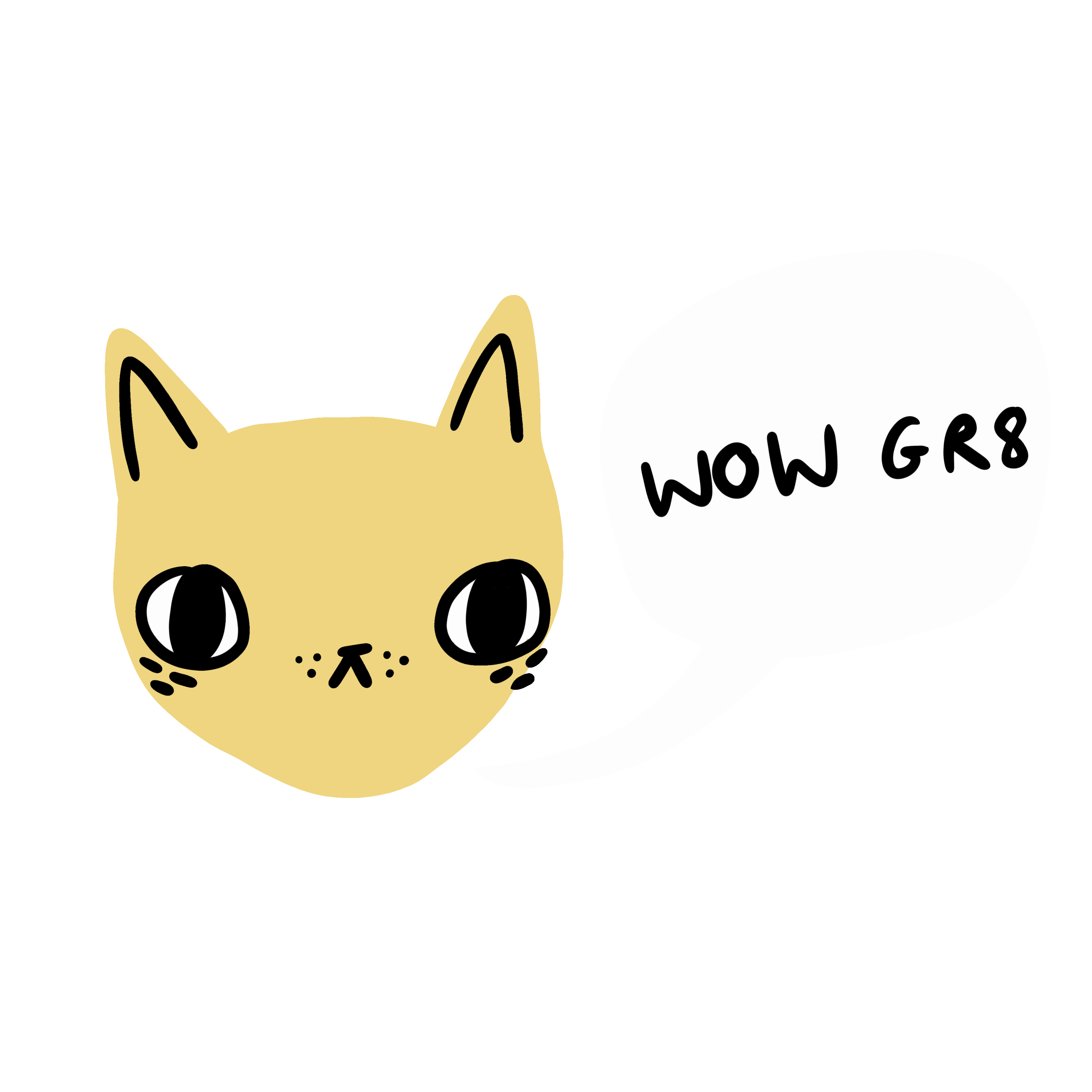 Cat Wow Sticker by Tobyilikecats for iOS & Android | GIPHY