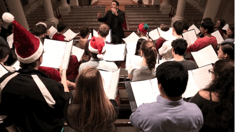 Christmas Carol Singing GIF by Harvard University - Find & Share on GIPHY