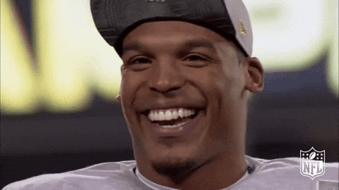 GIF: happy, football, smile, nfl, smiling, champions, panthers ...