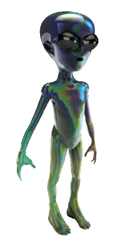 Alien Outer Space Sticker by Scott Gelber for iOS & Android | GIPHY