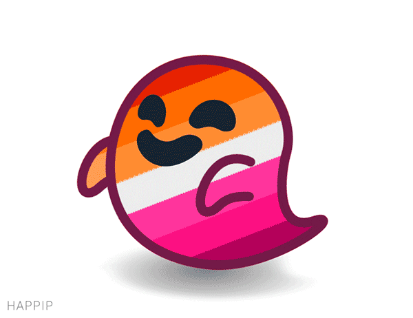 Gay Ghost GIF by Happip - Find & Share on GIPHY