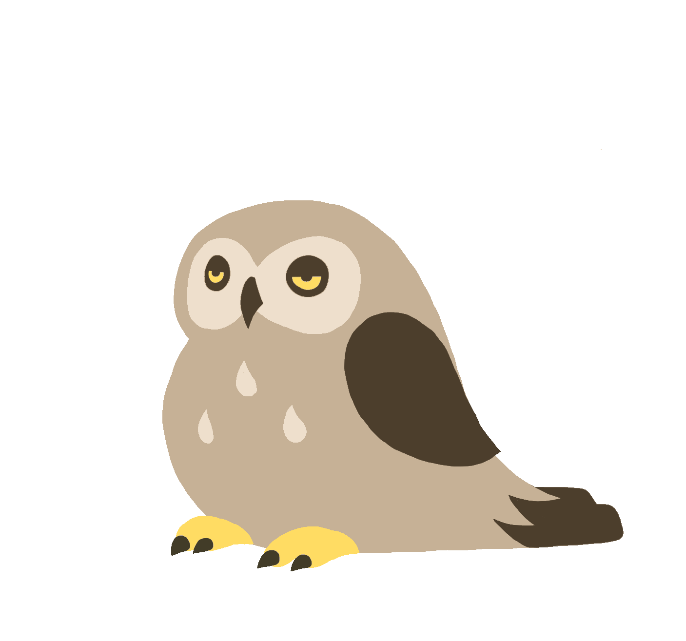 Tired Bird Sticker for iOS & Android | GIPHY
