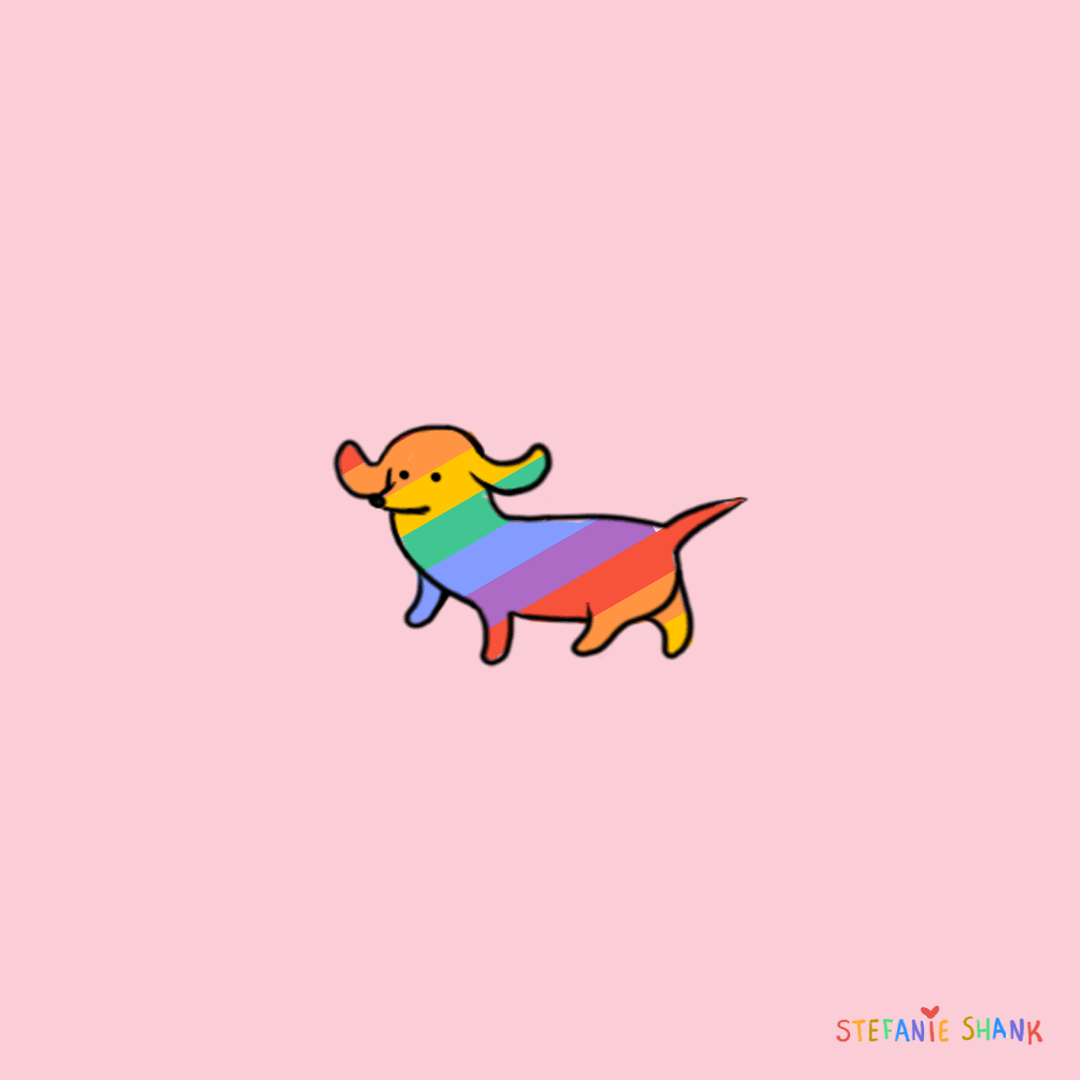Gay Pride Dog GIF by Stefanie Shank - Find & Share on GIPHY