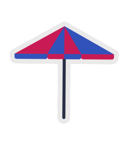 Playa Umbrella Sticker by Chef for iOS & Android | GIPHY