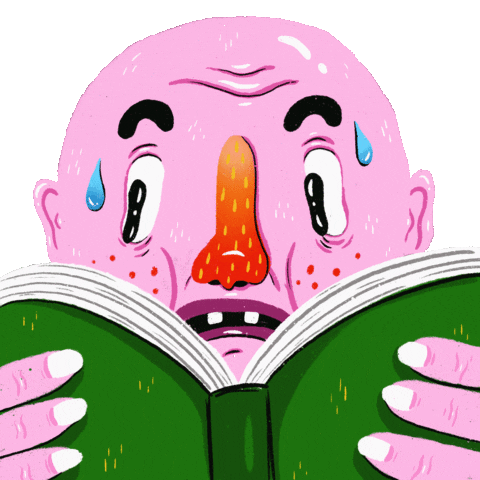 Stressed Book Sticker by Kooky Gook for iOS & Android | GIPHY