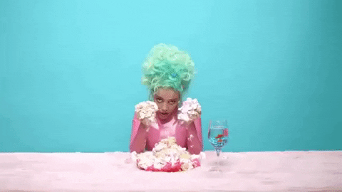 Pigging Out Whipped Cream GIF by Doja Cat - Find & Share on GIPHY