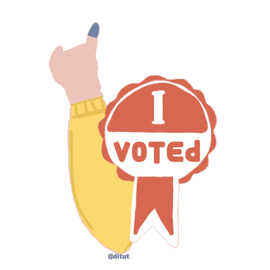 Day Voting Sticker by Dita W. Yolashasanti for iOS & Android | GIPHY