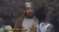 Run Away Monty Python Gif