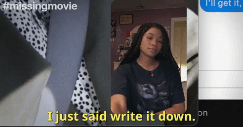 Take Notes Missing GIF by Sony Pictures - Find & Share on GIPHY