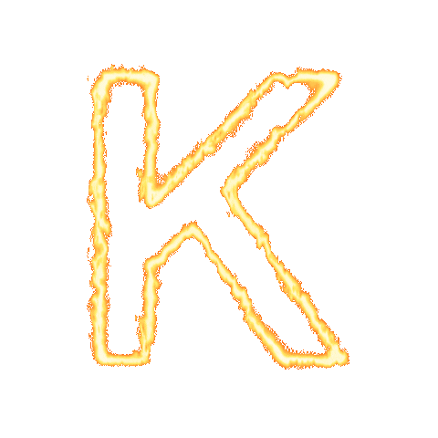 Letter K In Fire
