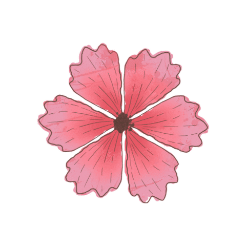 Pink Flower Sticker for iOS & Android | GIPHY