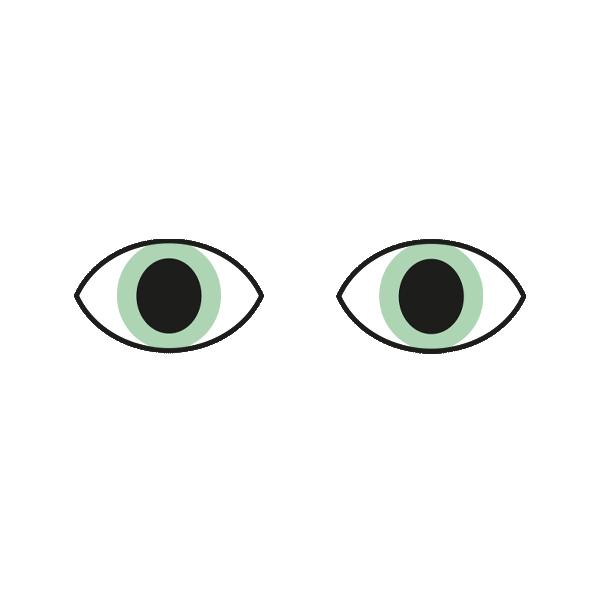 Eyes Look Sticker by GUERILLA for iOS & Android | GIPHY