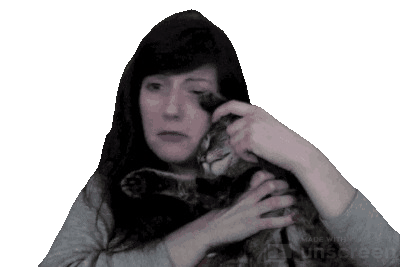 Sad Cat Lady Sticker by Justin for iOS & Android | GIPHY