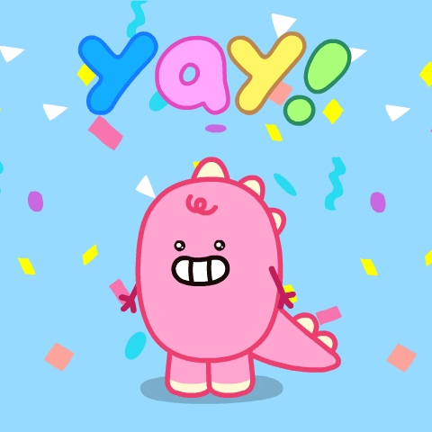 Happy Yahoo GIF by DINOSALLY - Find & Share on GIPHY