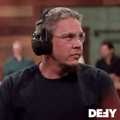 Bladesmiths Shrug GIF by DefyTV - Find & Share on GIPHY