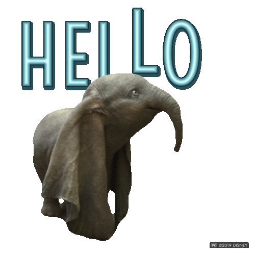 Dumbo Hello Sticker by Walt Disney Studios for iOS & Android | GIPHY