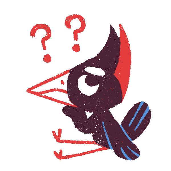 Confused Bird Sticker by JonDraws for iOS & Android | GIPHY