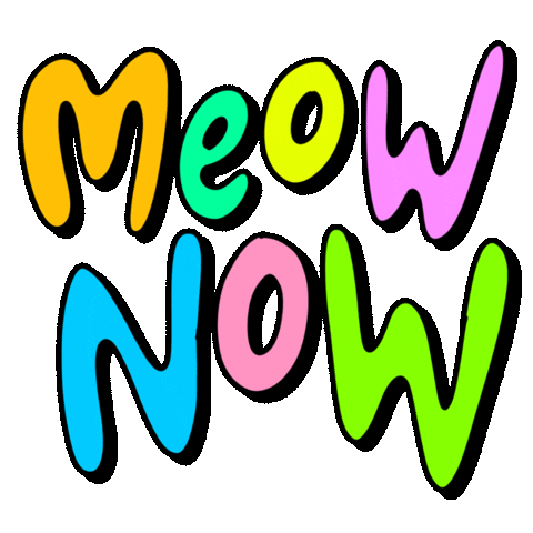 Meow Meow Cat Sticker by Sarah The Palmer for iOS & Android | GIPHY