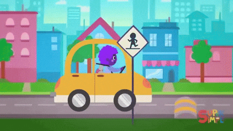 Driving Slow Down GIF by Super Simple - Find & Share on GIPHY