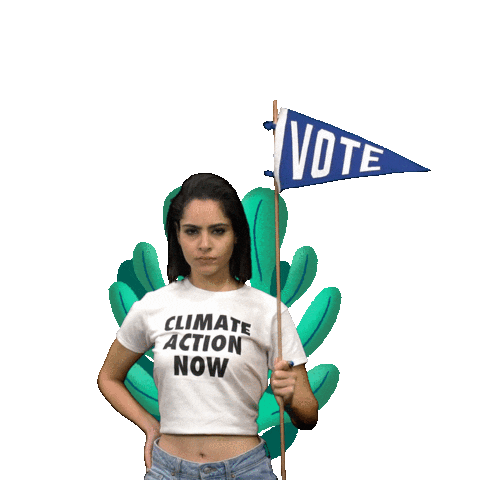 Climate Change Vote Sticker by INTO ACTION for iOS & Android | GIPHY