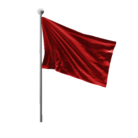 Waving Red Flag Warning
