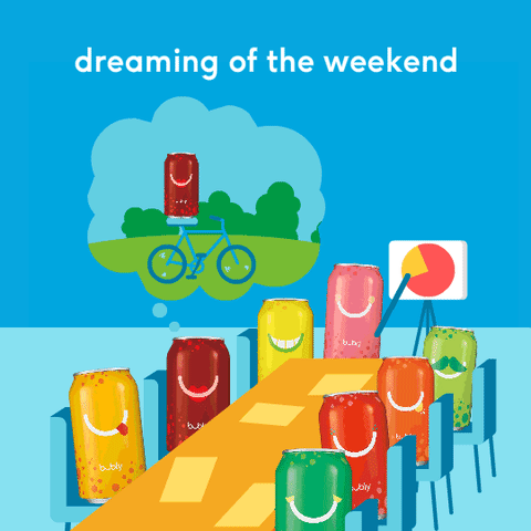 Animation Weekend GIF by bubly - Find & Share on GIPHY