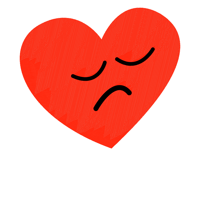 Sad Heart Sticker by Ana Armendariz for iOS & Android | GIPHY