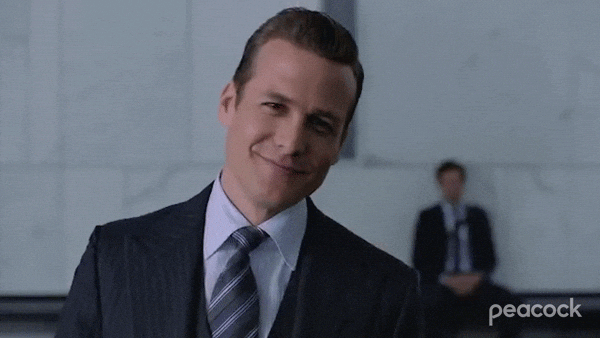 Harvey Specter Smile GIF by PeacockTV - Find & Share on GIPHY