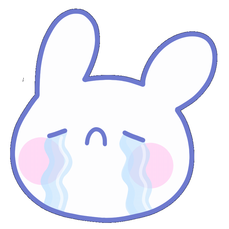 Sad Bunny Sticker by paulapastela for iOS & Android | GIPHY
