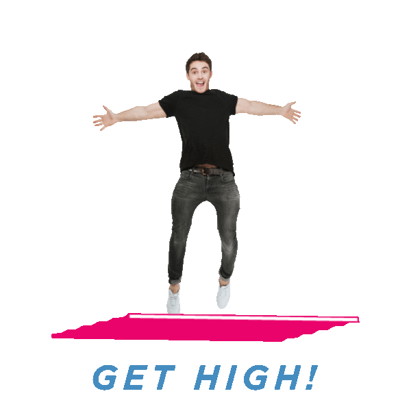 Jump Get High Sticker by WOOP for iOS & Android | GIPHY