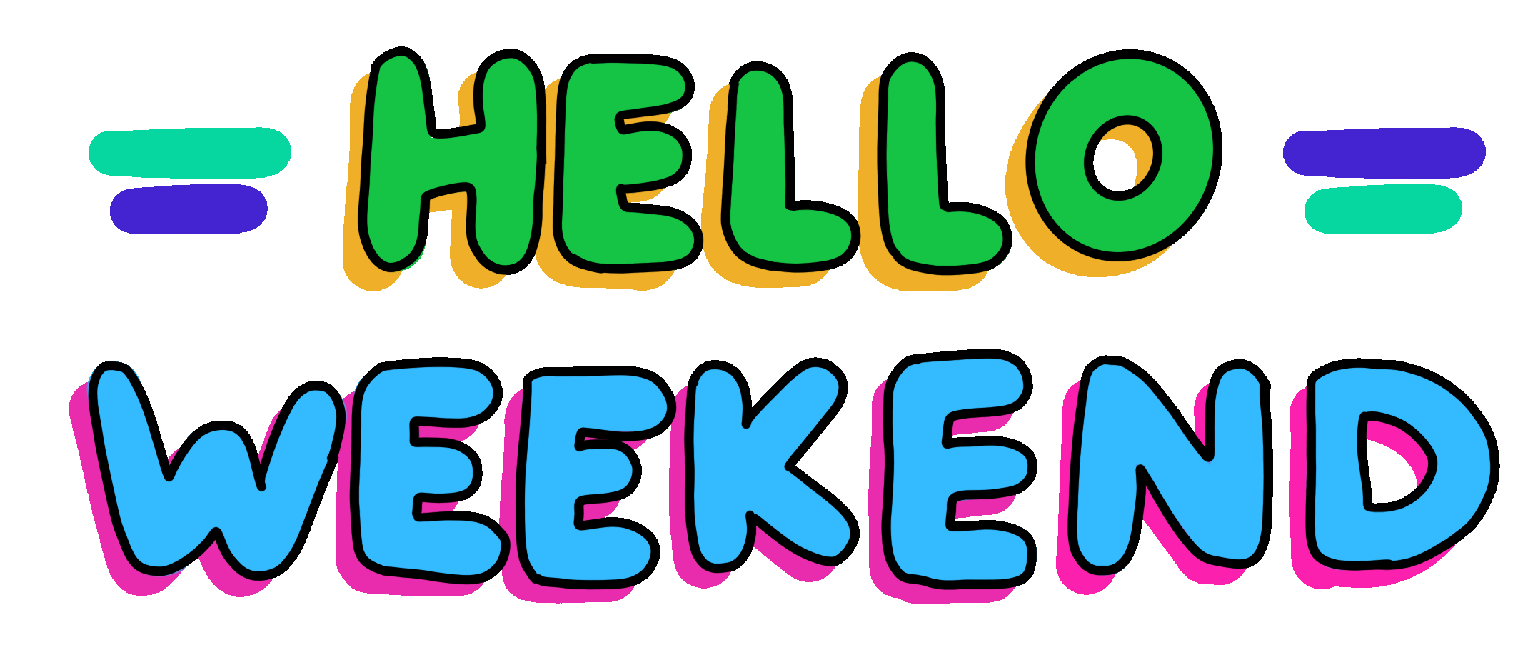 Weekend Hello Sticker for iOS & Android | GIPHY
