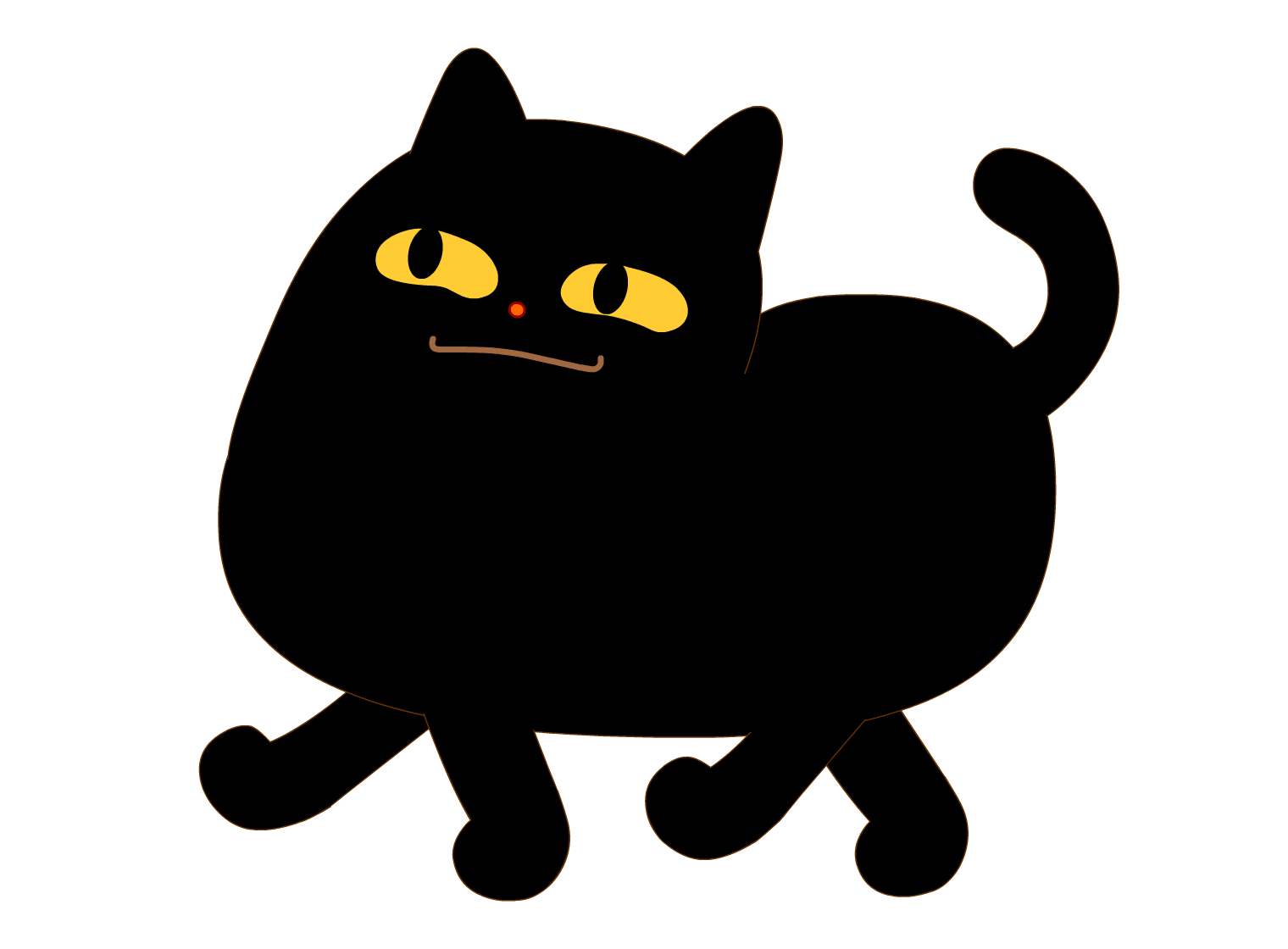 Happy Black Cat Sticker by Aya Kneitner for iOS & Android | GIPHY