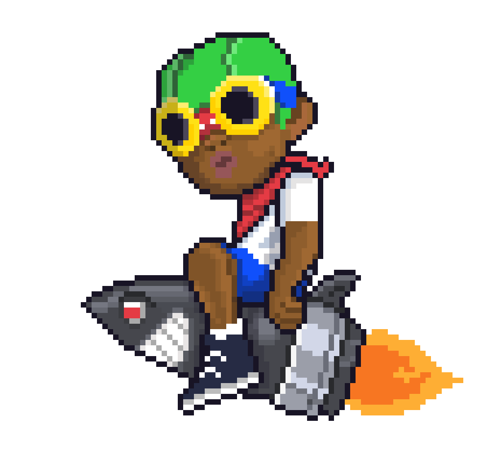 Pixel Art Rocket Sticker by Ali Graham for iOS & Android | GIPHY