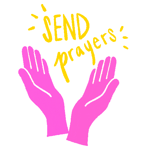 Pink Pray Sticker by andrew kuttler for iOS & Android | GIPHY