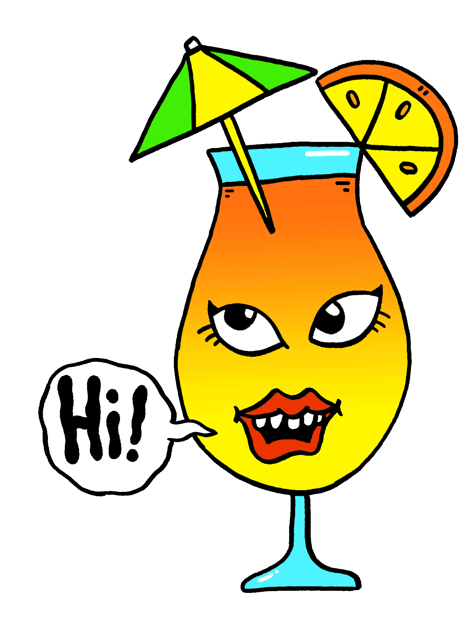 Drinks Cocktail Sticker by Russell Taysom for iOS & Android | GIPHY