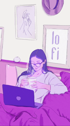 Anime Girl On Computer Gif