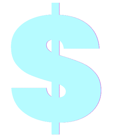 Blue Dollar Sign Clipart