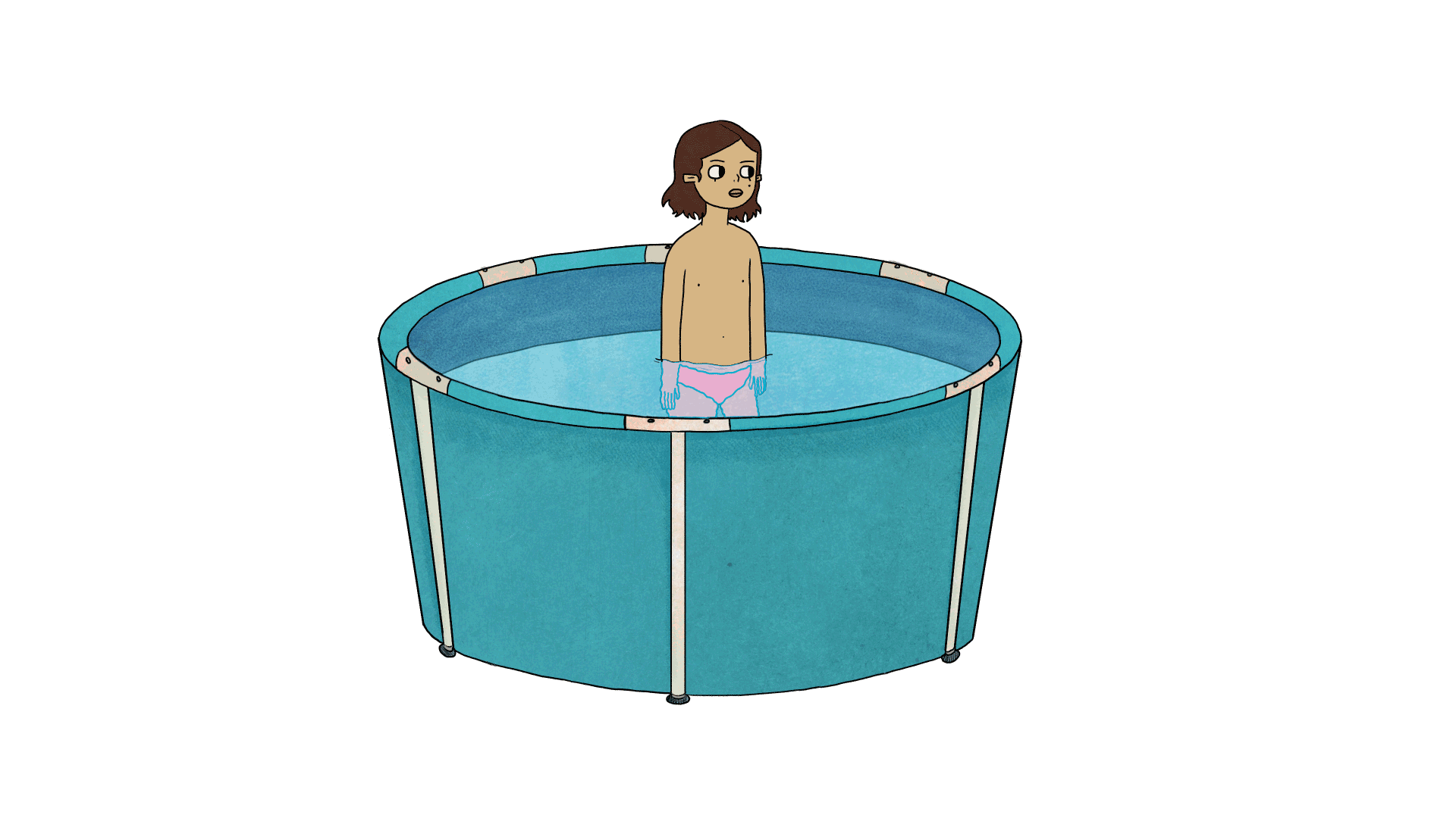 Girl Swimming Sticker by Pilar Garcia-Fernandezsesma for iOS & Android ...
