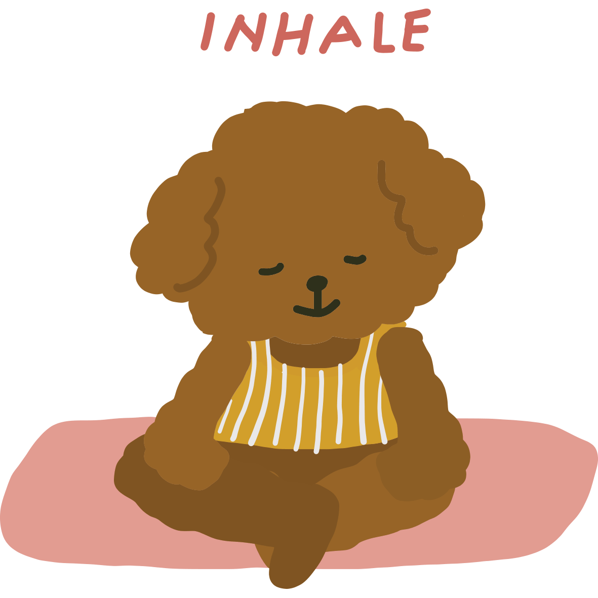 Inhale Exhale Dog Sticker by kco for iOS & Android | GIPHY