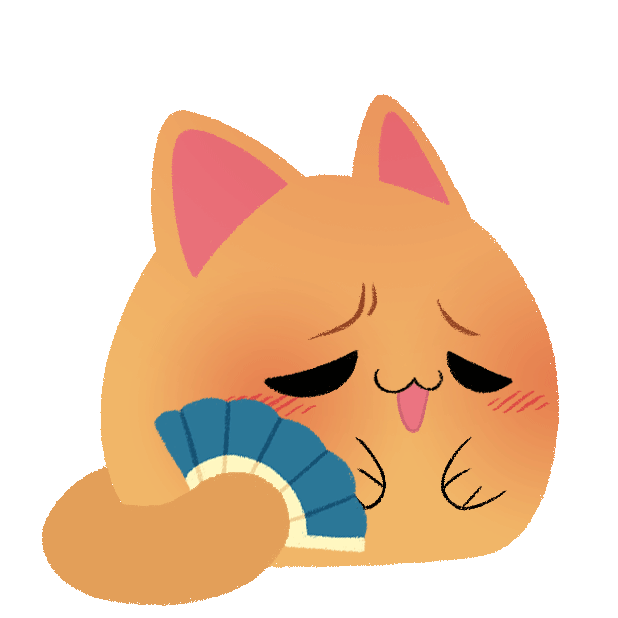 Sweating Fat Cat Sticker by Platonic Games for iOS & Android | GIPHY