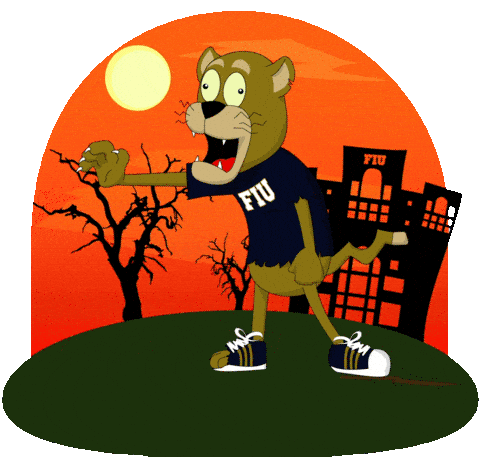 Halloween Zombie Sticker by FIU for iOS & Android | GIPHY