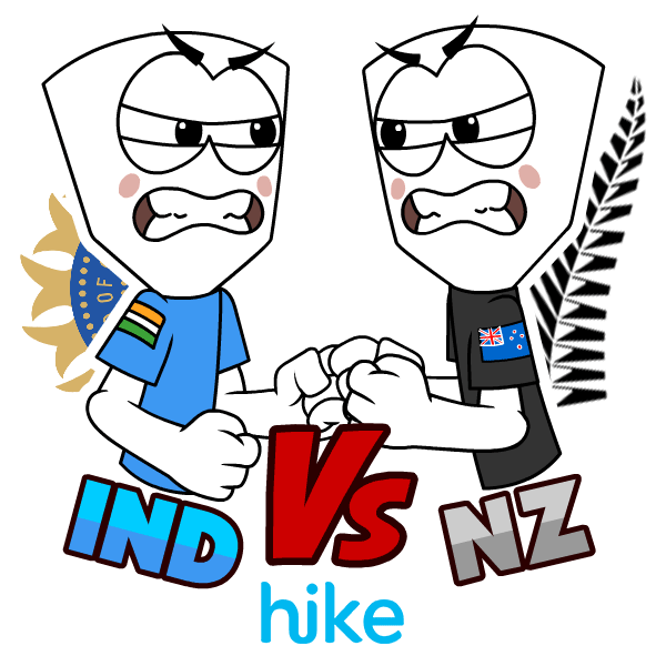 Bleed Blue Cricket World Cup Sticker by Hike Messenger for iOS ...