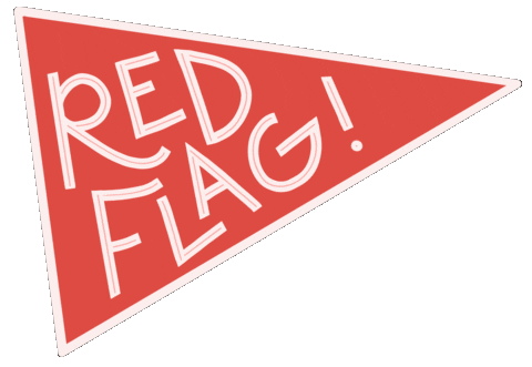 Red Flag No Sticker by Lexi brozovich for iOS & Android | GIPHY