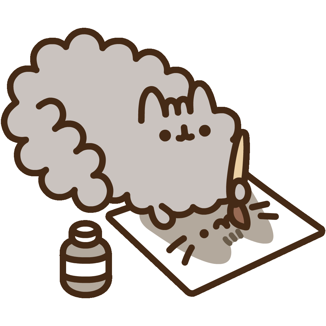 Art Artist Sticker by Pusheen for iOS & Android | GIPHY